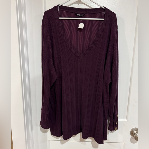 BloomChic | Tops | Bloomchic Deep Purple Ribbed Knit Top | Poshmark